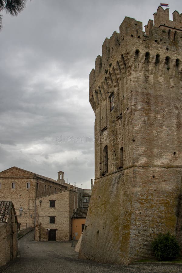 Offagna stock photo. Image of street, walls, medieval - 154194230