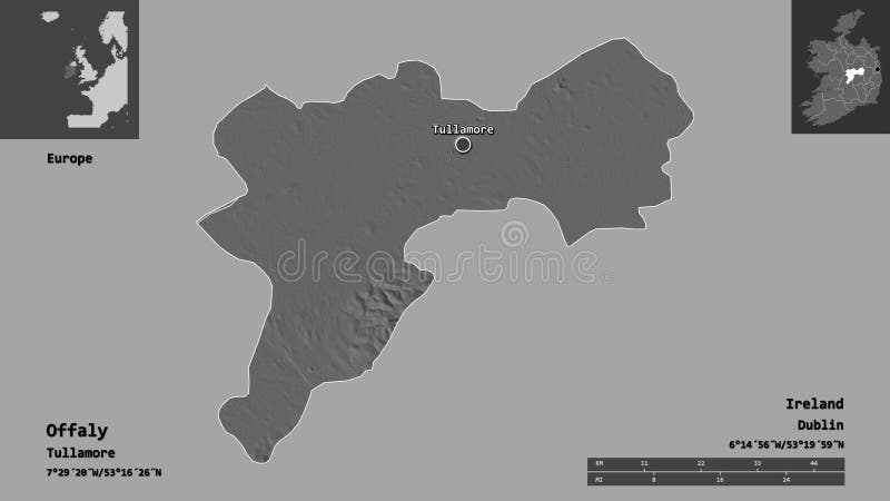 Offaly, County of Ireland,. Previews. Bilevel Stock Illustration ...