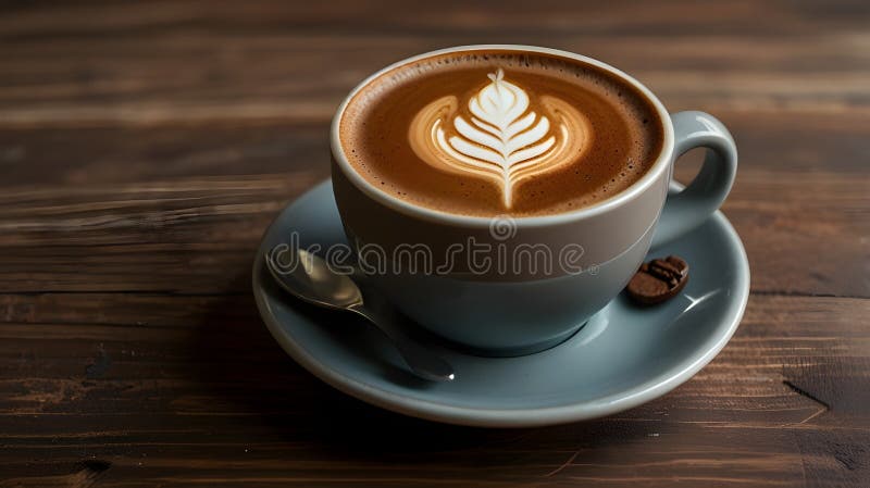 A Offee Latte Art with Rich Mocha Mousse Tones in a Sleek Cup Stock ...