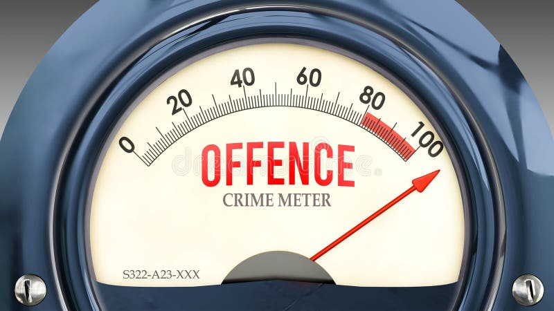 Offence and Crime Meter that is Hitting a Full Scale, Showing a Very ...