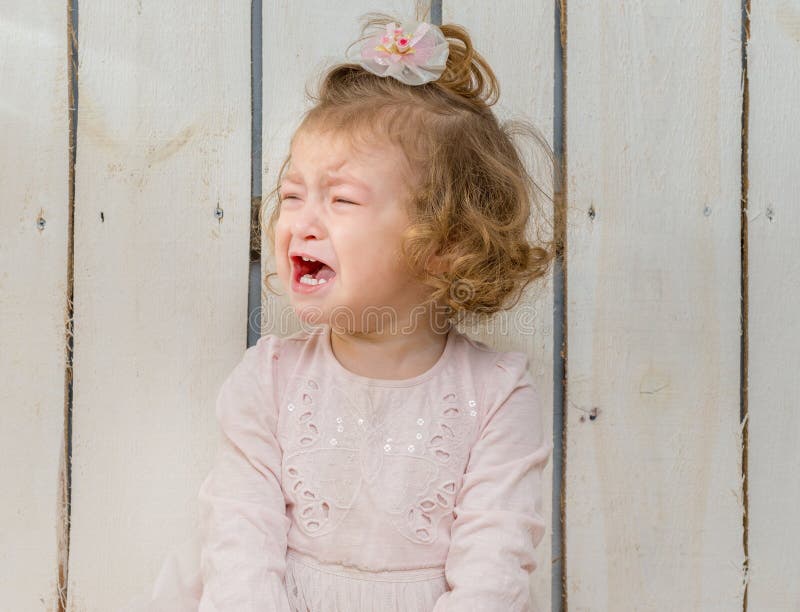 Offended Little Girl Weeping Stock Photo - Image of pretty, girl: 69836202