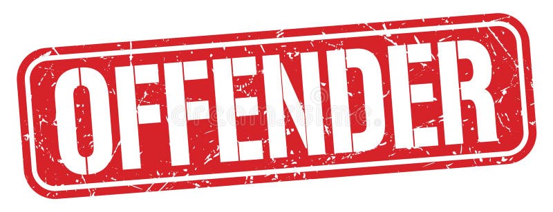 OFFENDER Text Written on Red Stamp Sign Stock Illustration ...