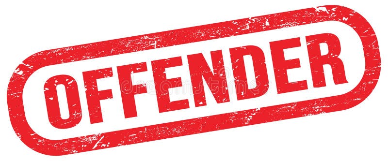 OFFENDER, Text Written on Red Stamp Sign Stock Illustration ...