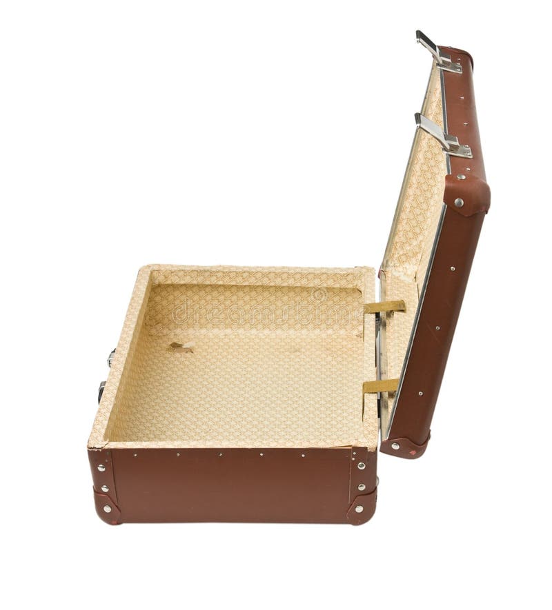 Offener alter Koffer stockfoto. Bild von beutel, schnalle - 157123998