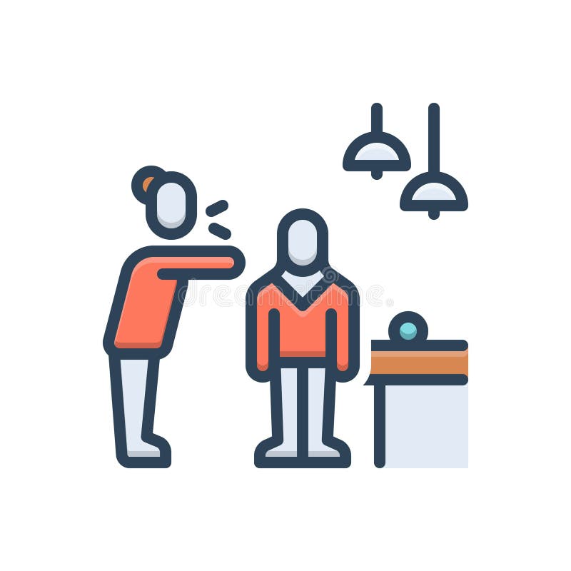 Color Illustration Icon for Offensive, Chide and Rebuke Stock Vector ...