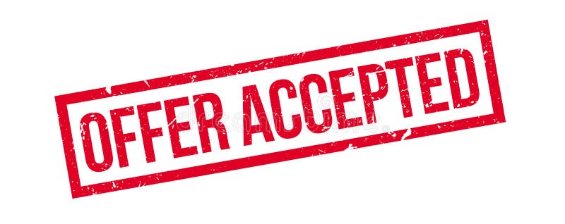 Offer Accepted Rubber Stamp Stock Illustration - Illustration of grunge ...