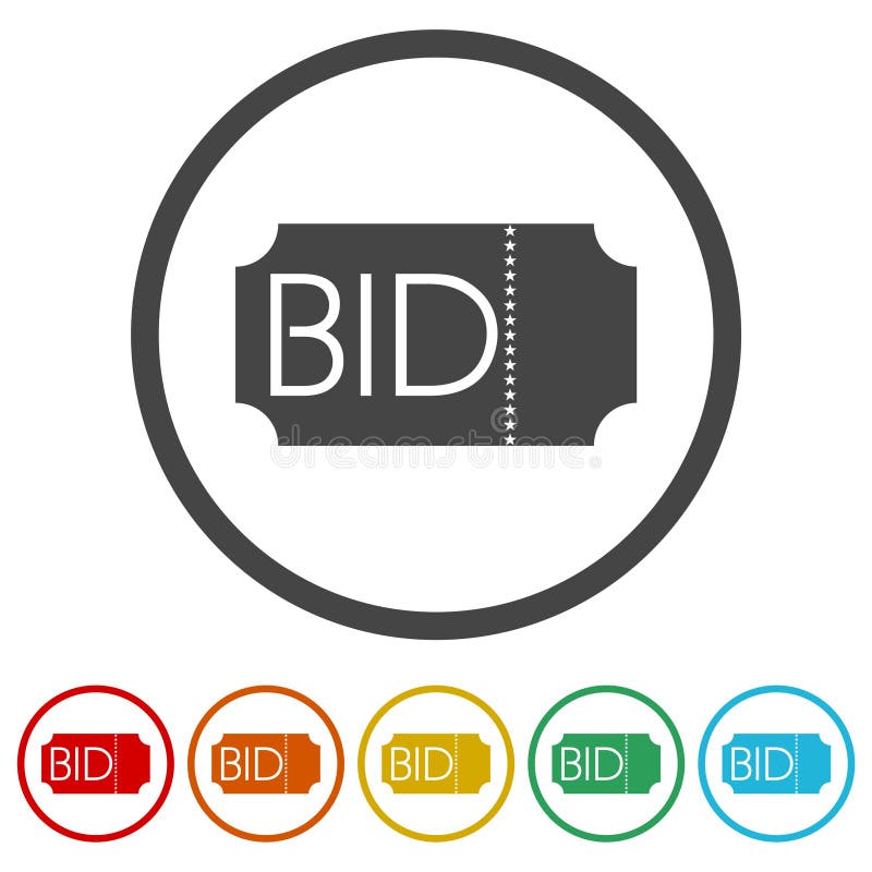 Offer Bids Ring Icon, Color Set Stock Vector - Illustration of offer ...