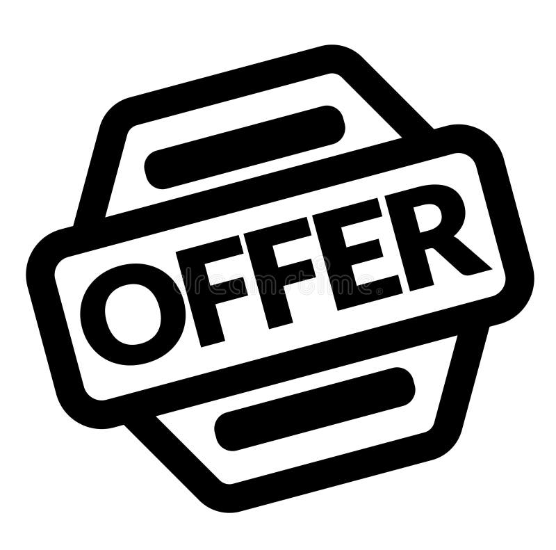 Offer black stamp stock vector. Illustration of tender - 124052056