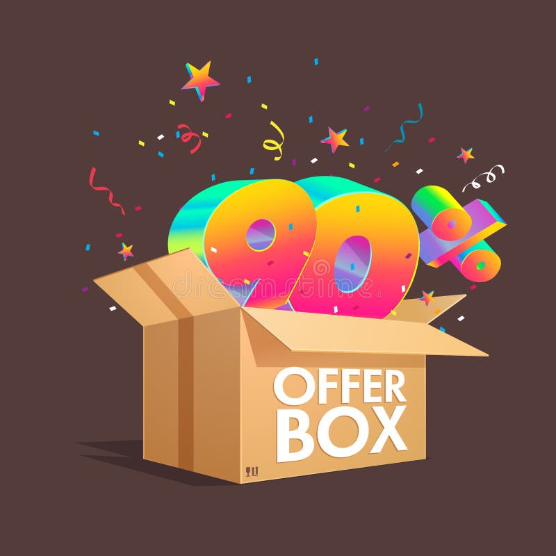 Offer Box with Specials Discounts Stock Illustration - Illustration of ...