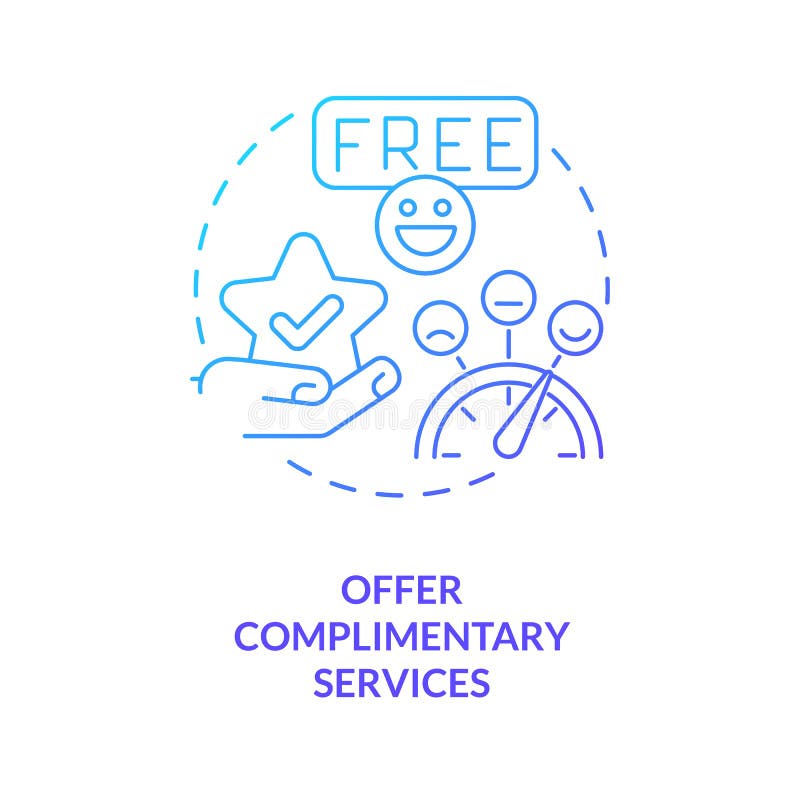 Offer Complimentary Services Blue Gradient Concept Icon Stock Vector ... Offer Complimentary Services Blue Gradient Concept Icon Stock Vector ...