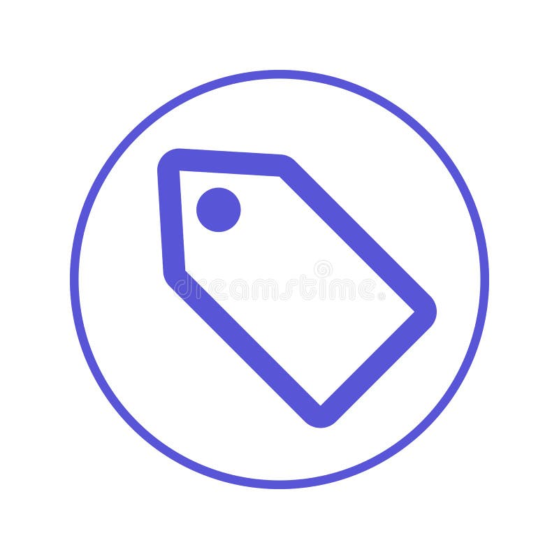 Offer Coupon, Tag Circular Line Icon. Round Sign. Flat Style Vector ...