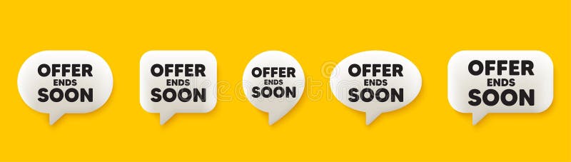 Offer Ends Soon. Special Offer Price Sign. Vector Stock Illustration ...