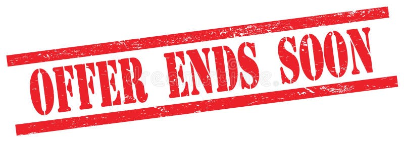 OFFER ENDS SOON Text on Brown Round Grungy Stamp Stock Illustration ...