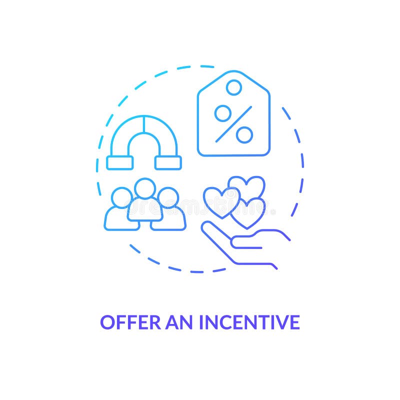 Offer Incentive Blue Gradient Concept Icon Stock Vector - Illustration ...