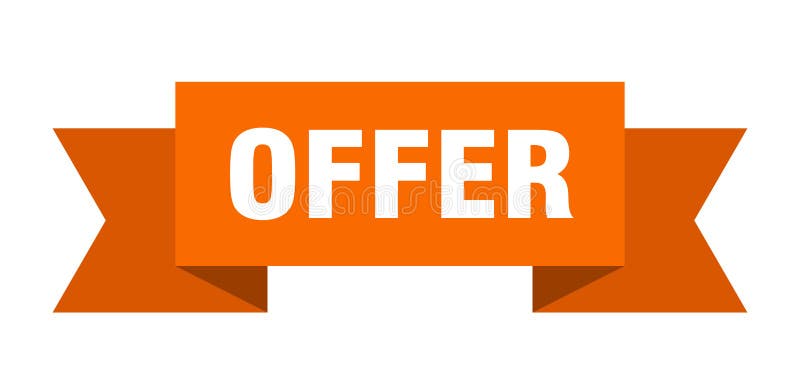 Offer ribbon. stock vector. Illustration of seal, isolated - 191261571