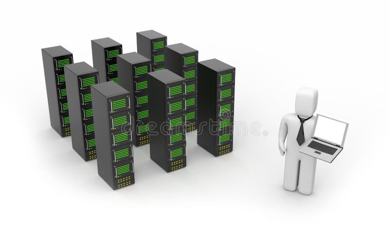 Computer Network stock vector. Illustration of render - 1891796