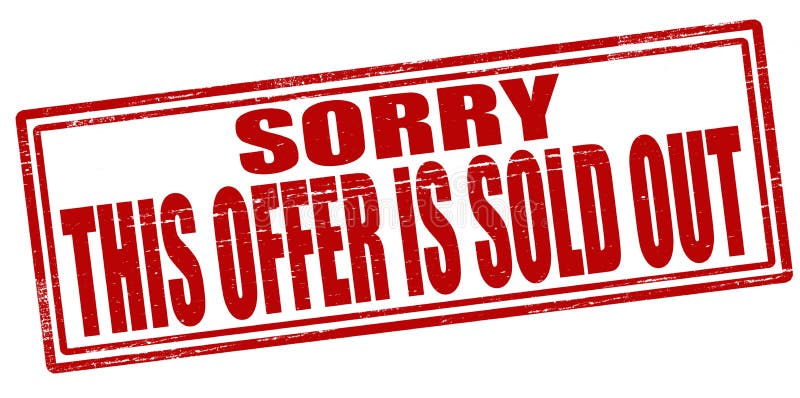 Sorry sold out stock illustration. Illustration of grunge - 108947981