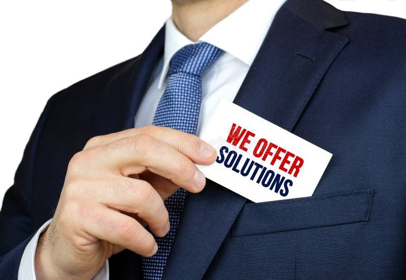 We OFFER SOLUTIONS - Business Advertising Stock Photo - Image of ...