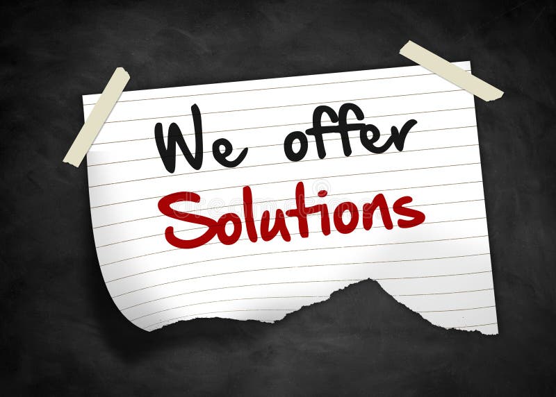 We offer solutions stock image. Image of offer, outsourcing - 64783991