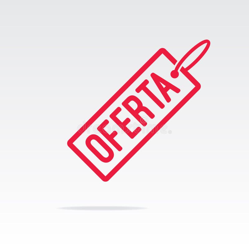 Offer Spanish Tag stock vector. Illustration of oferta - 198329218