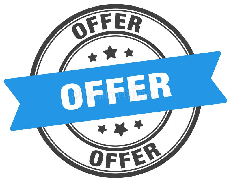 Offer Stamp. Offer Label on Transparent Background. Round Sign Stock ...