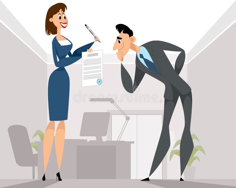 Offer to sign a document stock vector. Illustration of offer - 104272412