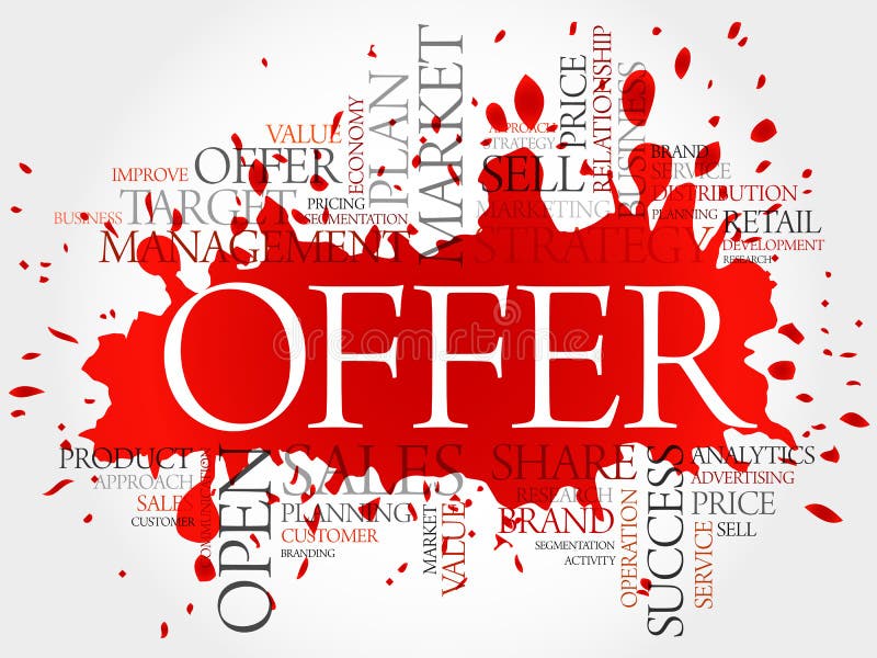 Offer Word Cloud, Business Concept Stock Illustration - Illustration of ...