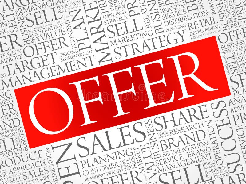 Offer word cloud collage stock illustration. Illustration of corporate ...