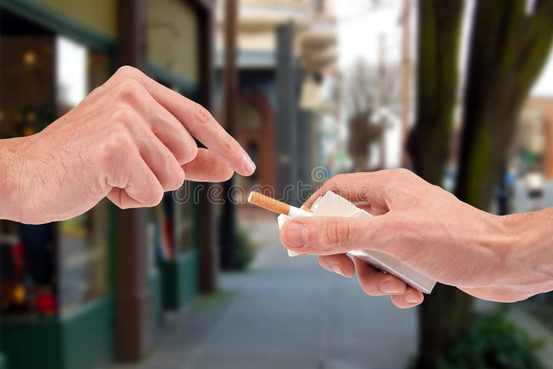 Offering a Cigarette from the Pack Stock Image - Image of hand, cancer ...