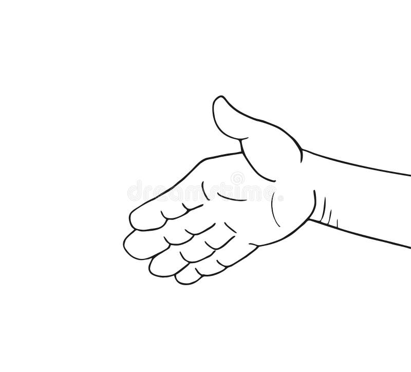 Offering Hand in Friendship Illustration Stock Vector - Illustration of ...