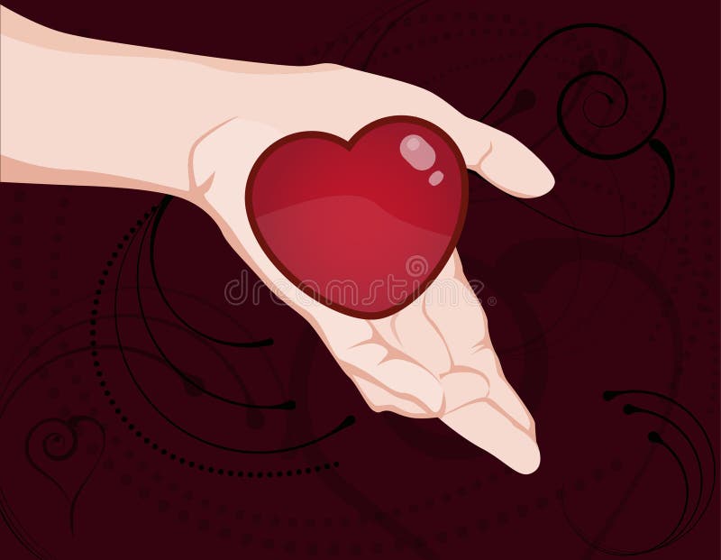 3D Man Offering a Red Heart To a Woman Stock Illustration ...