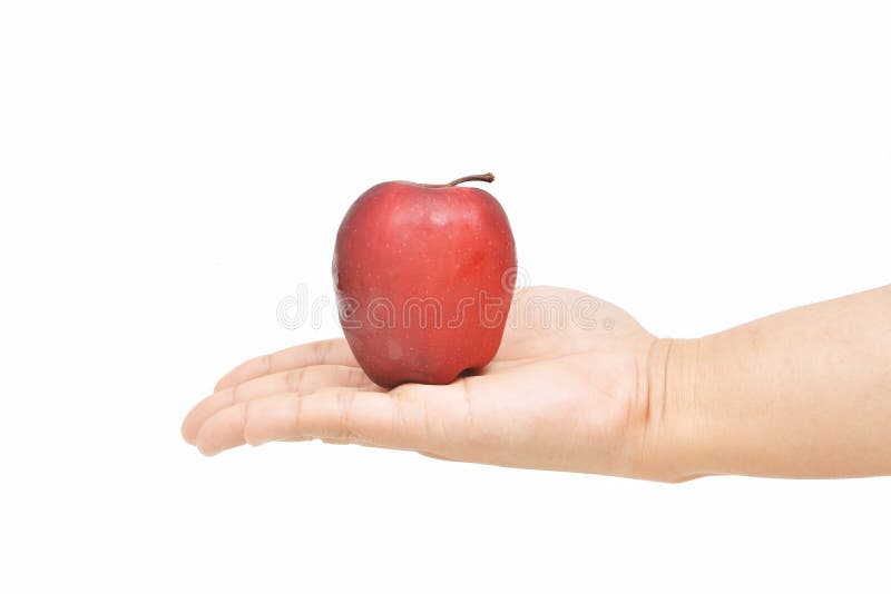 Offering only one apple stock image. Image of nutritious - 42123681