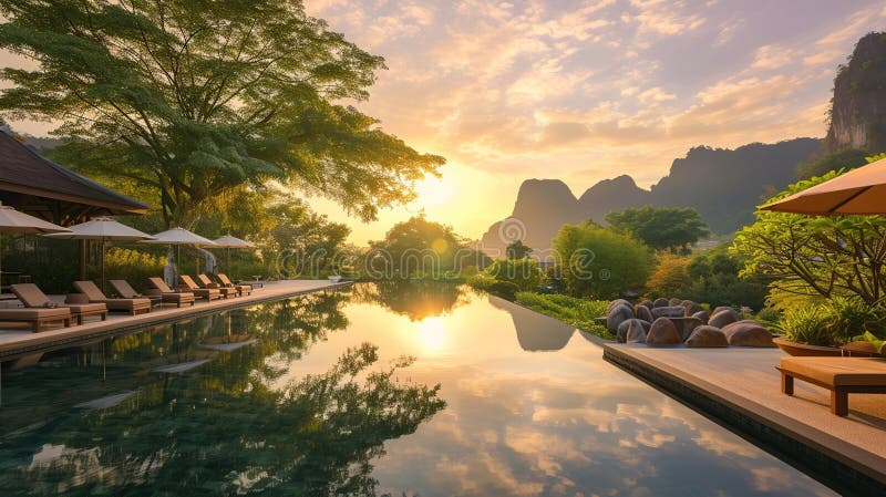 Offering a Peaceful Escape into a World of Natural Wonders. Generative ...