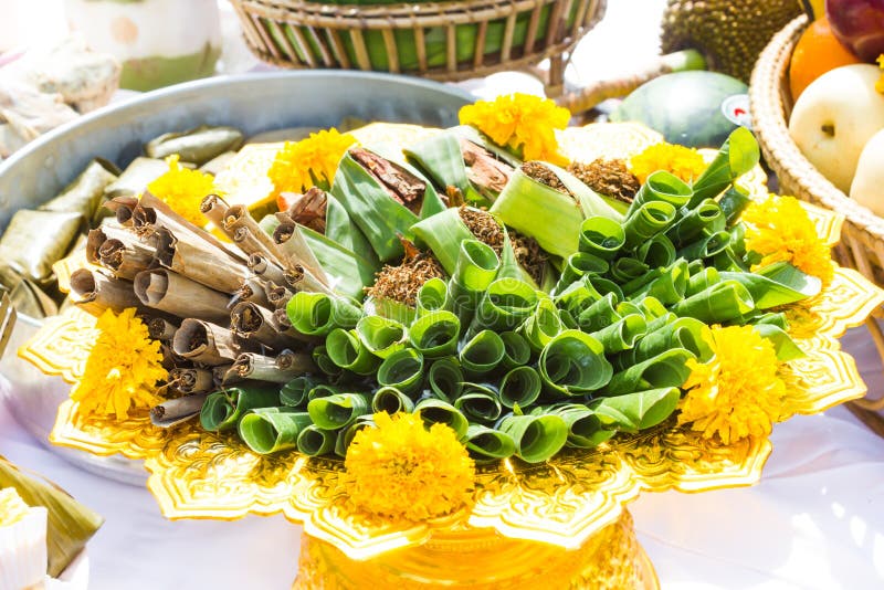 Offerings for Joss House , Thailand. Stock Image - Image of style ...