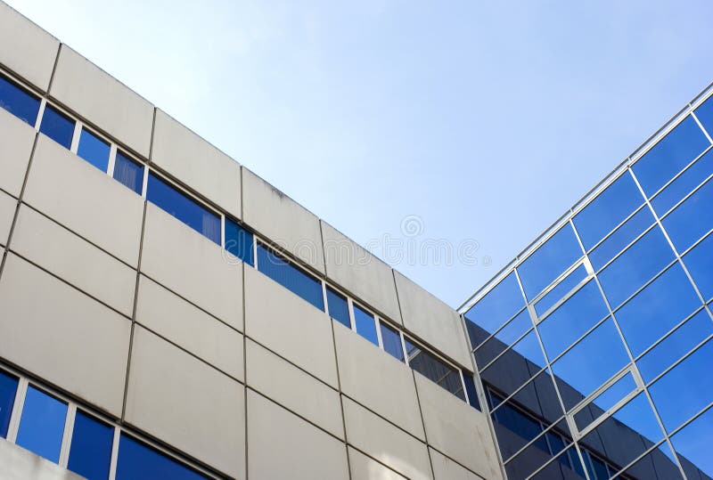 Contemporary Office Building with Stone Facade Stock Photo - Image of ...