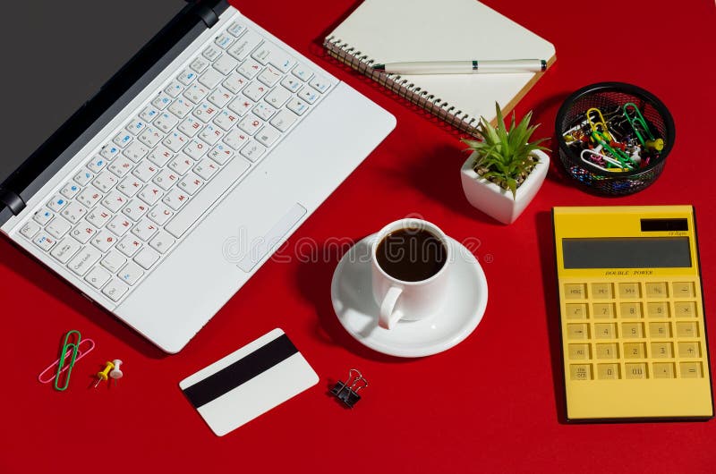 Items for Business on a Colored Bright Background Stock Image - Image ...