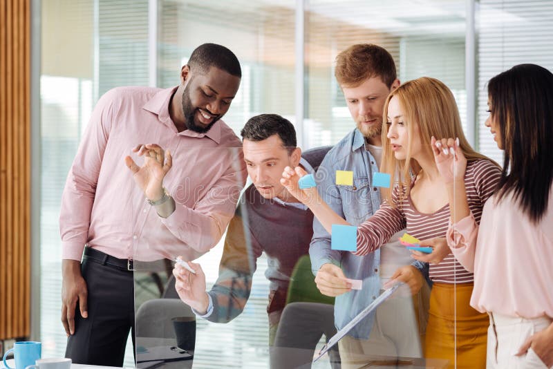 Group of Attentive People that Working Together Stock Photo - Image of ...