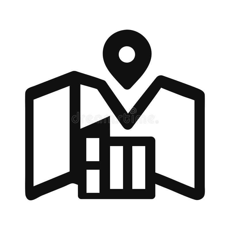 Office Address Icon Map Navigation Business Stock Vector - Illustration ...