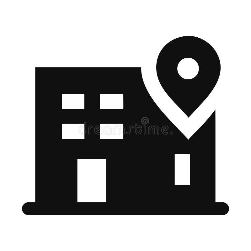 Office Address Icon Workplace Location Navigation Stock Illustration ...