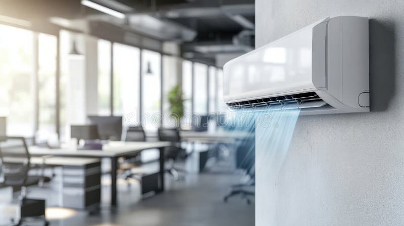 Office Air Conditioning Unit Providing Cool Air in a Modern Workspace ...