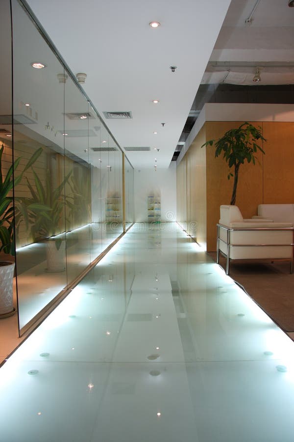 Office aisle stock image. Image of chair, office, corridor - 11347521