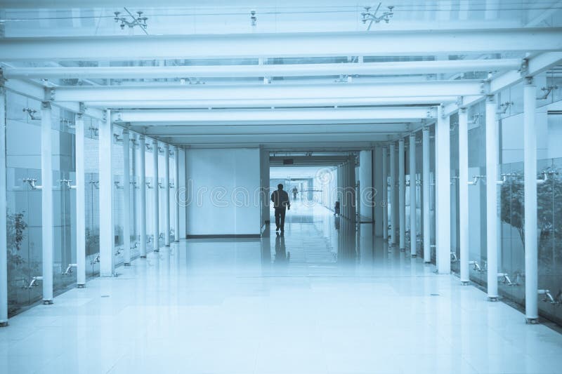 Office aisle stock image. Image of pillar, floor, steel - 19054179