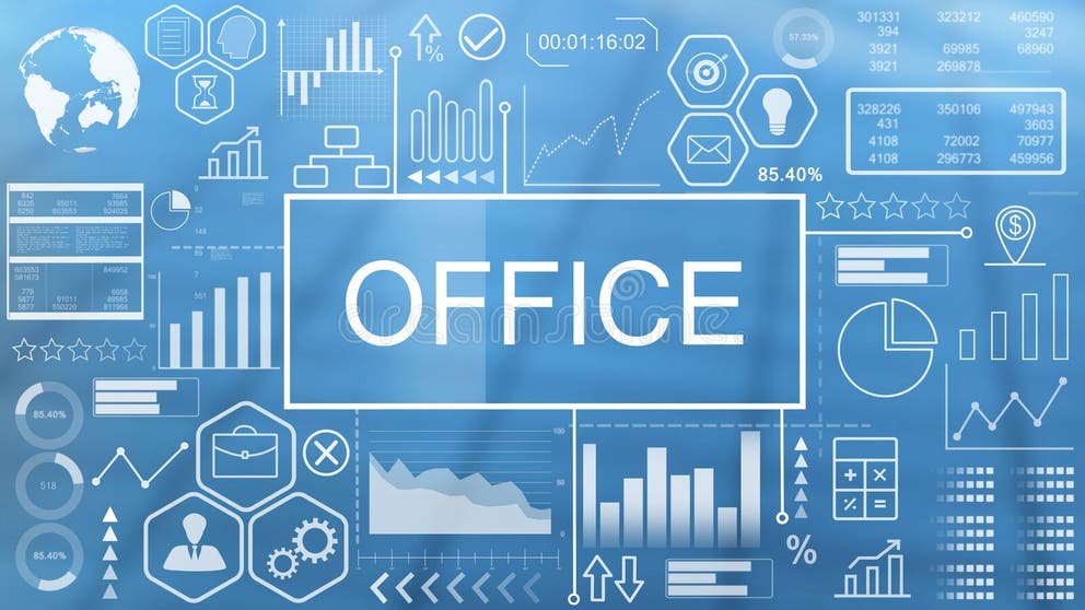 Office, Animated Typography Stock Illustration - Illustration of ...
