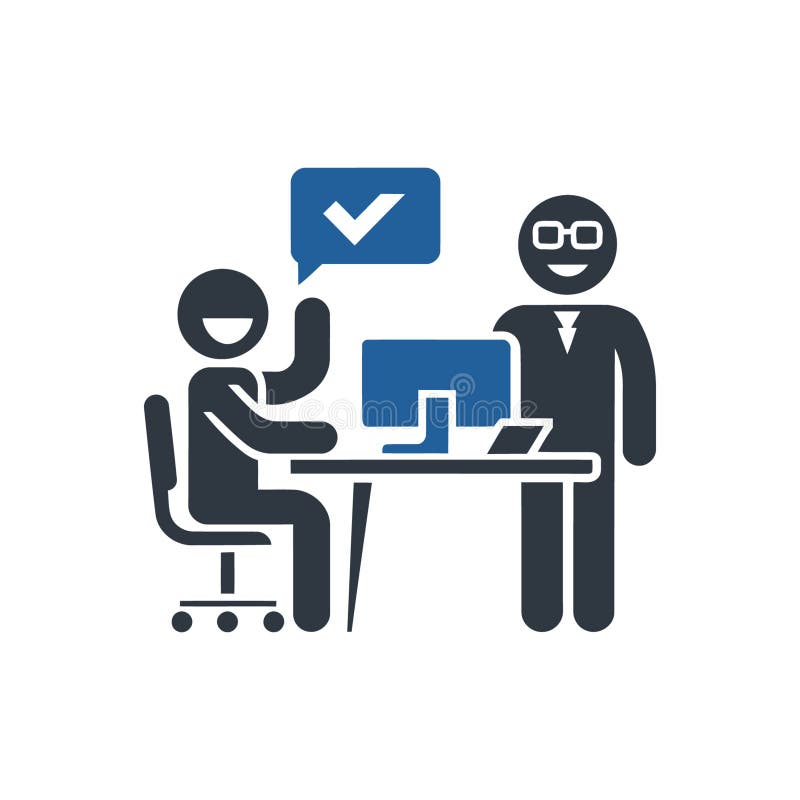 Office Approval Discussion Icon Stock Vector - Illustration of symbol ...