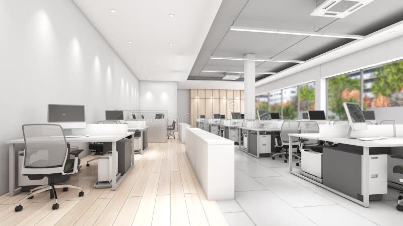 Office Area for Document Work Department,3d Rendering Stock ...