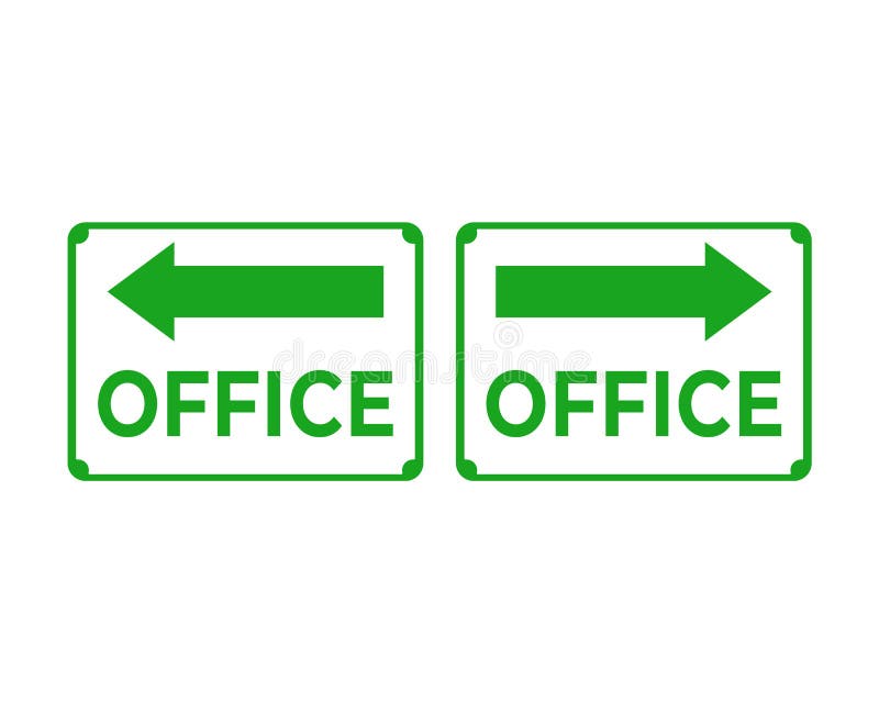 Office Arrow Sign Vector, Easy To Use and Print Design Templates. Stock ...