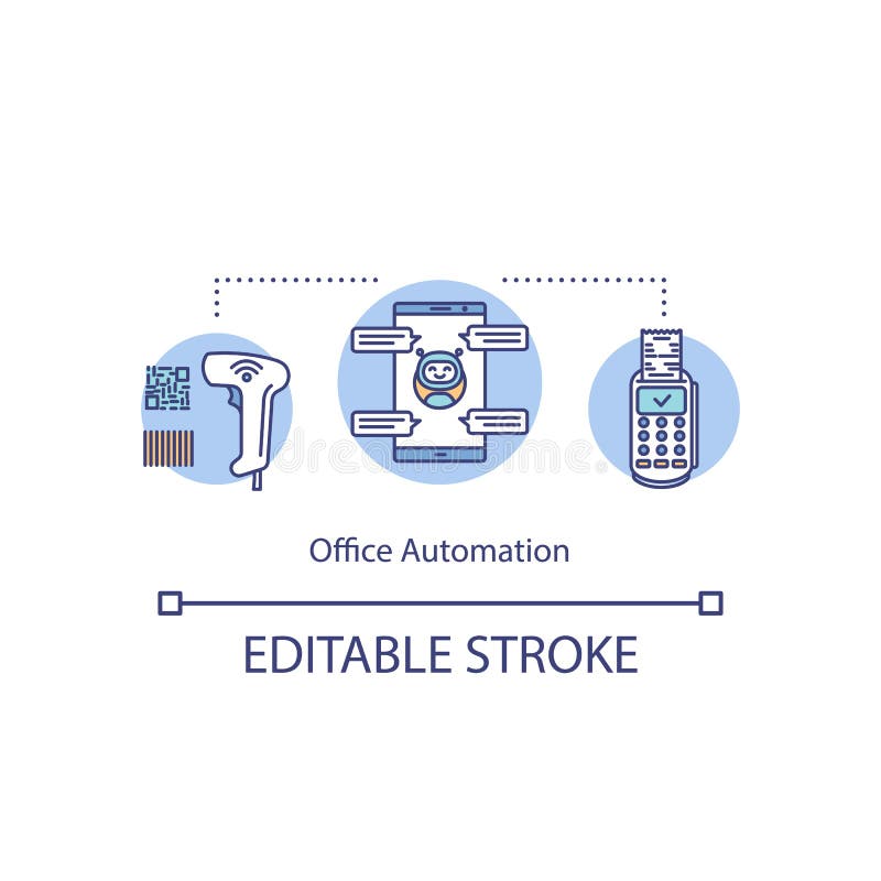 Office automation stock illustration. Illustration of design - 194810108