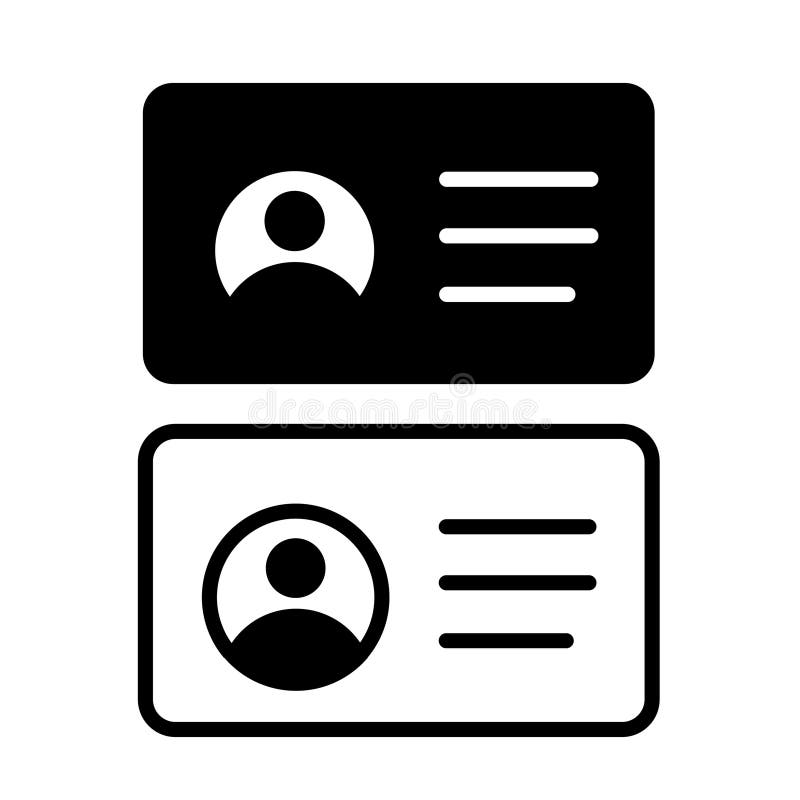 Office Badge Icon, Identification and Card Holder, Vector Icon Stock ...