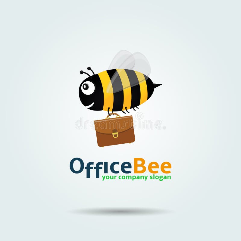 Office Bee Logo Template Design Vector Stock Vector - Illustration of ...