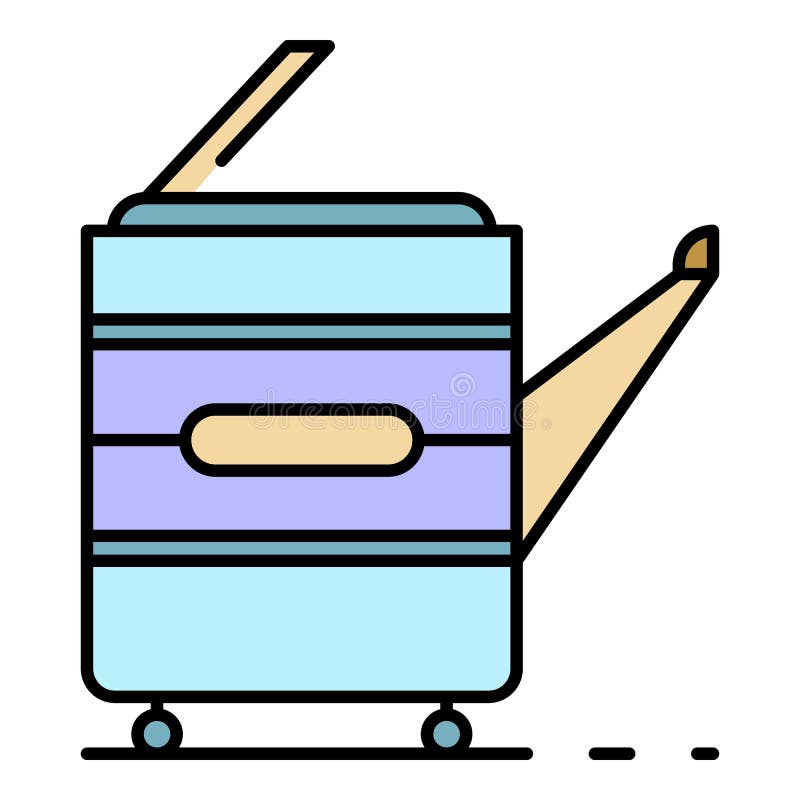 Office Big Printer Icon Color Outline Vector Stock Vector ...